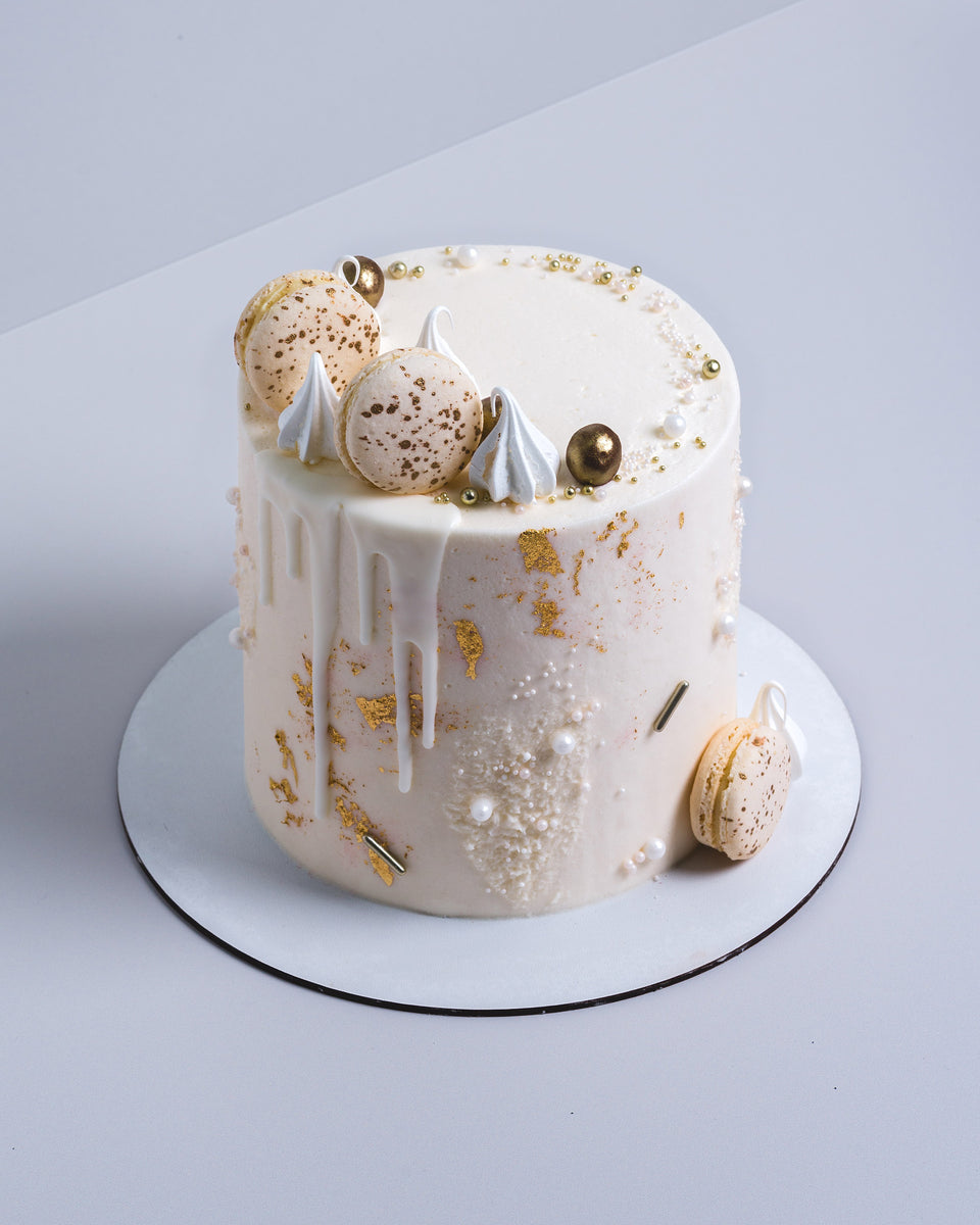 Gilded Gold Leaf Cake – French Village Bakery