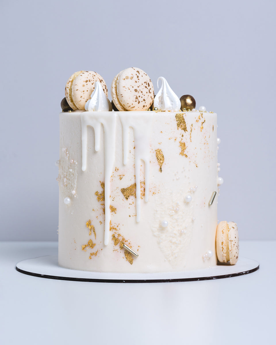 Gilded Gold Leaf Cake – French Village Bakery